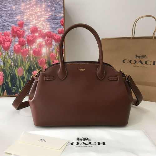 COACH CU218 2Way Shoulder Bag Empire Carryall Bag 28 Maple Brown Outlet ...