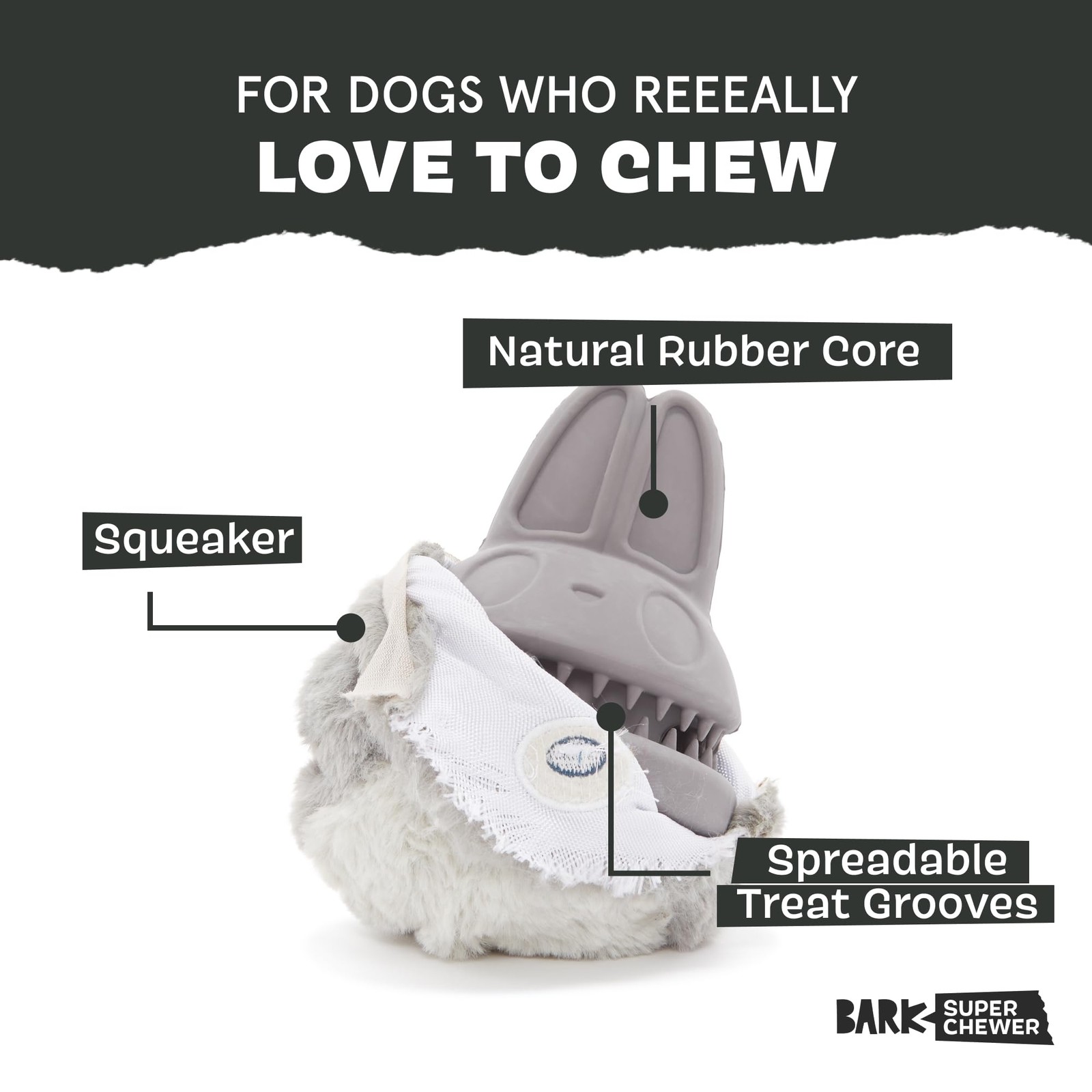 3 Big Dog Toys Bark Hare Raiser Holds Treats Aggressive CHEWER 2 Kong ...