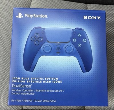 NEW Sony PS5 Icon Blue Special Edition DualSense Controller In Hand | eBay