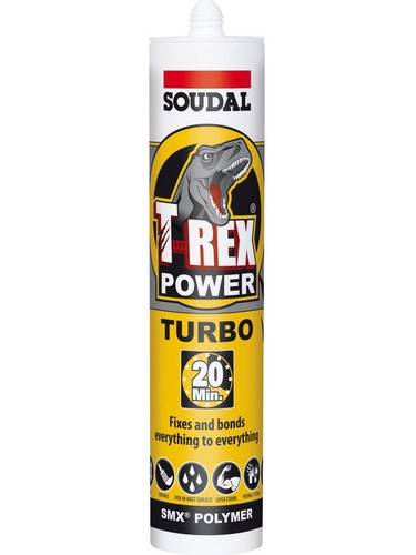 Soudal T-Rex Power Turbo Adhesive Sealant White 290ml (128371) | eBay ...