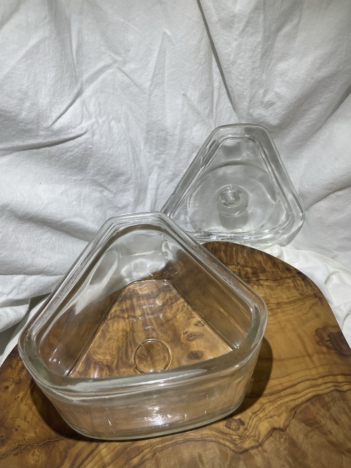 Scurlock Kontainerette Glass Triangle Jar Vintage 1930- 1940s Slight ...