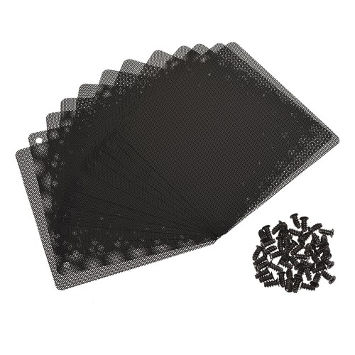12pcs 140mm Computer Fan Filter Grills Mesh Dustproof Case Cover Screws ...