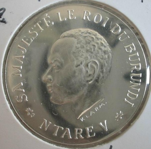 KINGDOM OF BURUNDI 100 Francs 1966 Silver UNC King Ntare V | eBay
