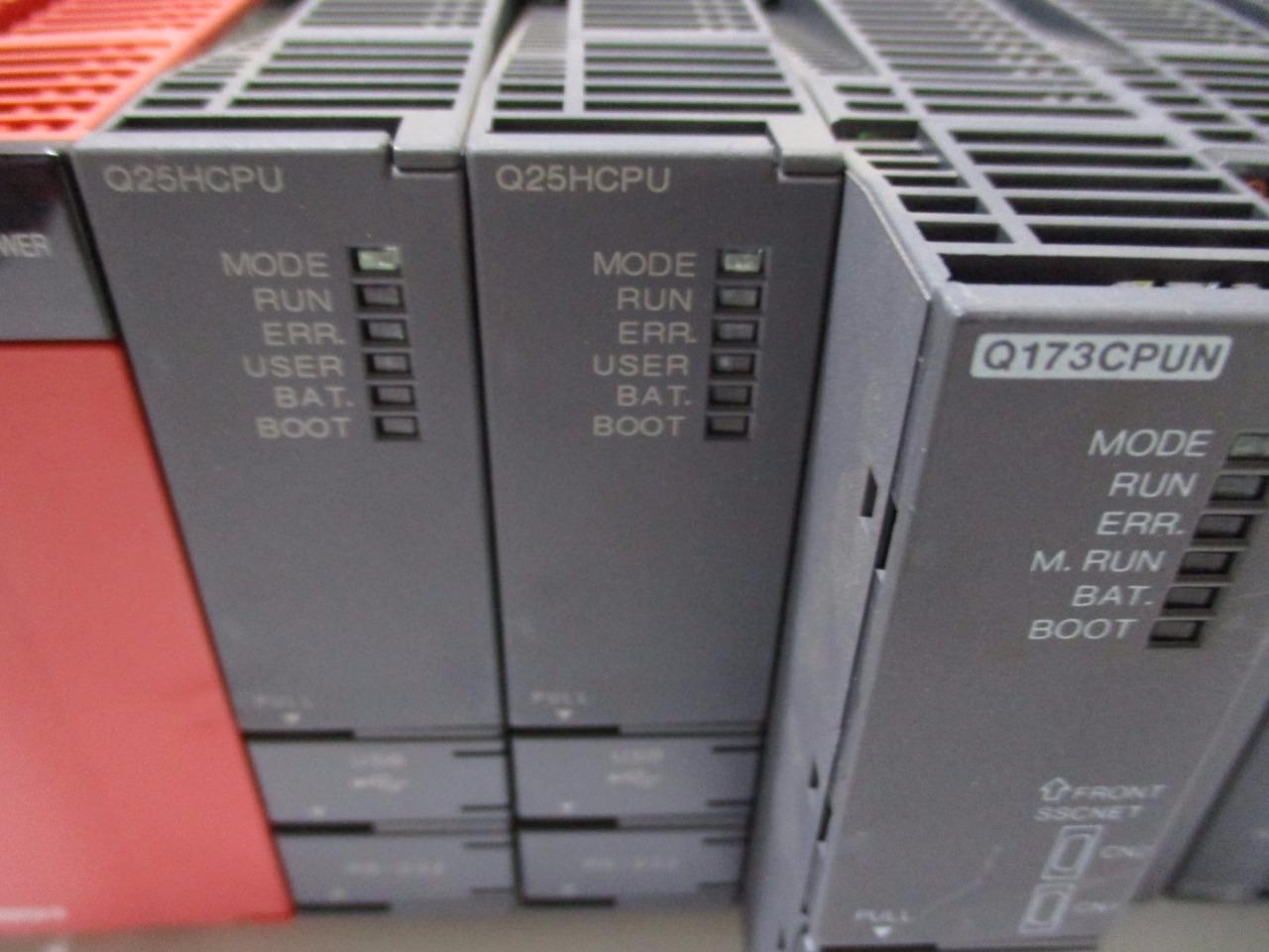 MITSUBISHI Q38 Base Unit with PLCS QJ71C24N QH42P QJ71DN91 QJ71LP21-25 ...