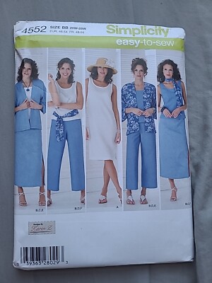 Simplicity Pattern #4552 - Easy Sew Women's Separates - Sizes 20W-28W ...