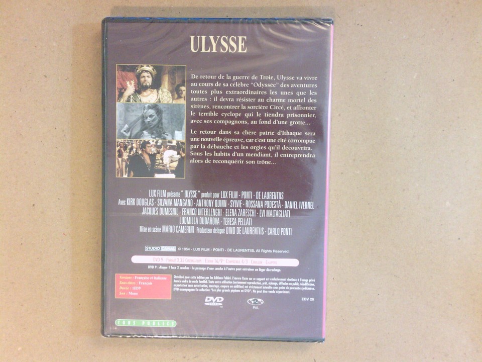 DVD/ Ulysse/ Kirk Douglas, Silvana Mangano / New Sub Cello | eBay