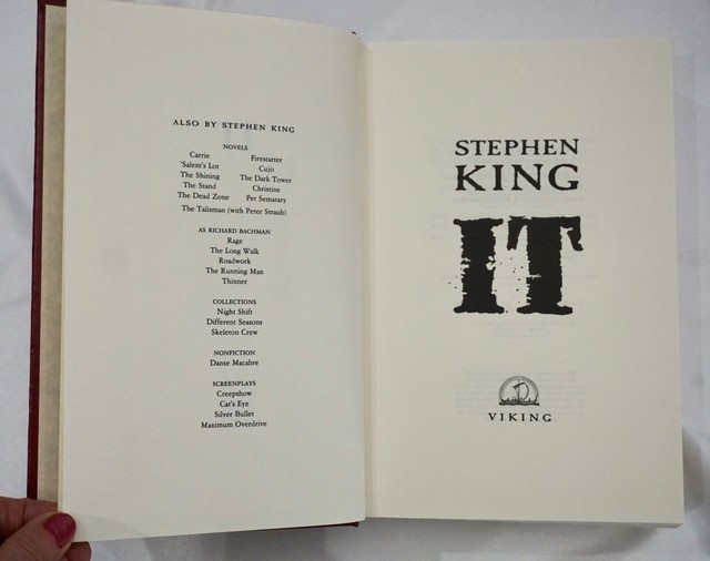 It by Stephen King (1986, Hardcover) for sale online | eBay