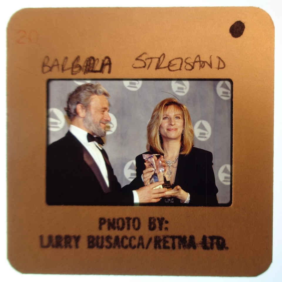 CGE2-597 BARBRA STREISAND STEPHEN SONDHEIM 1992 GRAMMYS ORIG 35MM COLOR ...