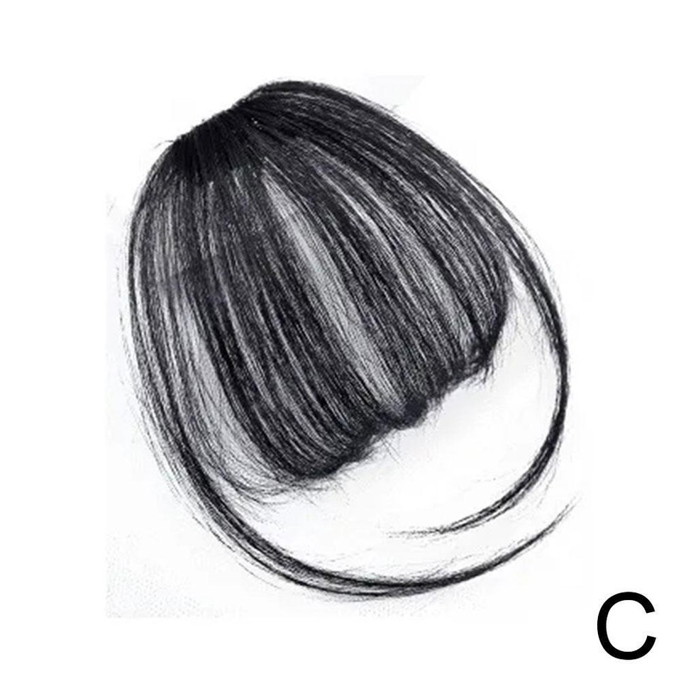 Women Thin Air Fringe Bangs False Fake Hair Extension Clip on Front ...