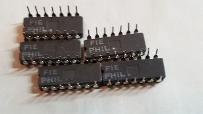 7 VINTAGE 14-Pin IC Integrated Circuit Processor Chip FIE 15389406 ...