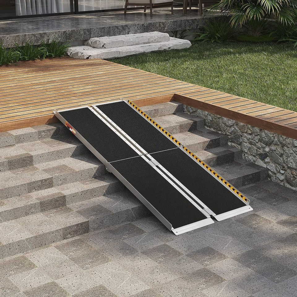 ORFORD Non-Skid Wheelchair Ramp 6FT, Threshold Ramp with a Non-Slip ...