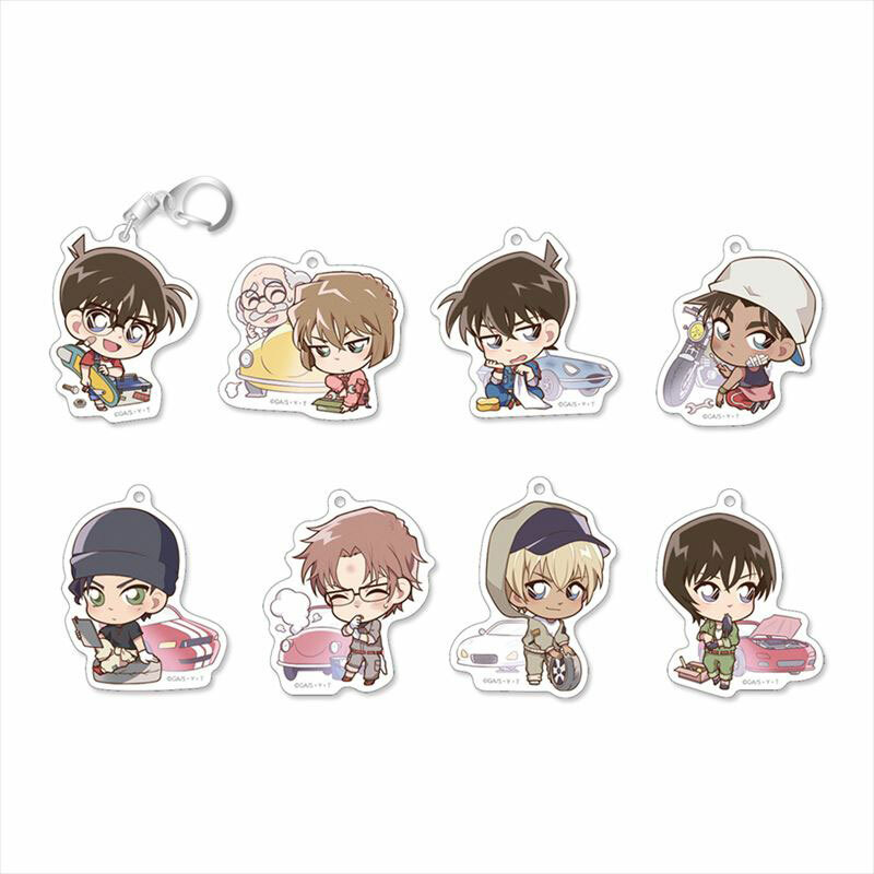 Detective Conan acrylic keychains Garage Conan Edogawa Shinichi Heiji ...