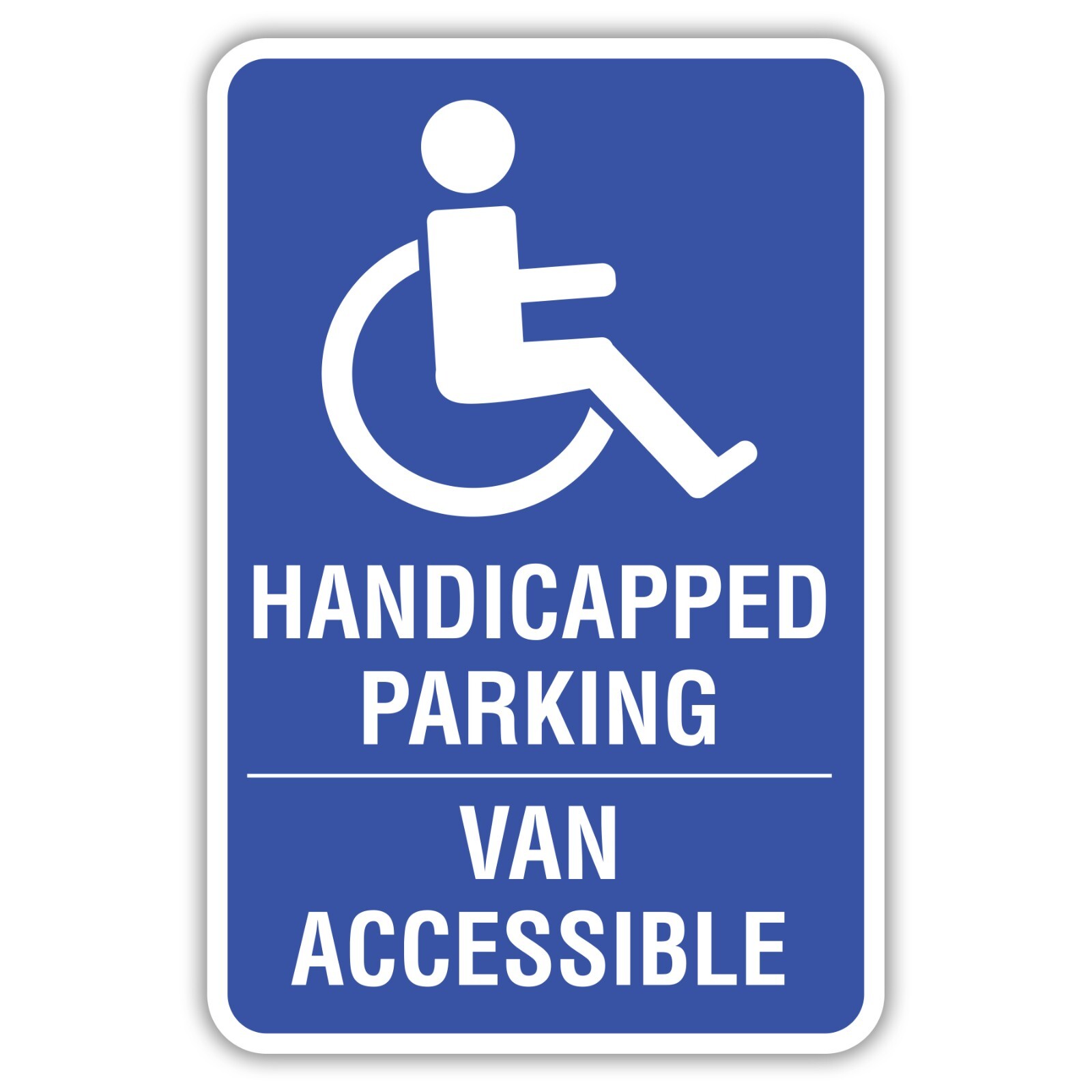 Handicapped Parking Van Accessible Aluminum Sign | eBay