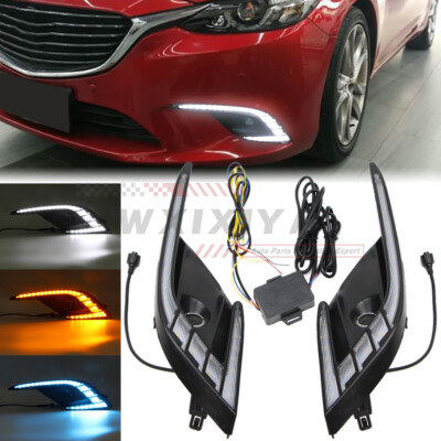 LED Daytime Running DRL Light For Mazda 6 Atenza 17 18 Driving Fog Lamp ...