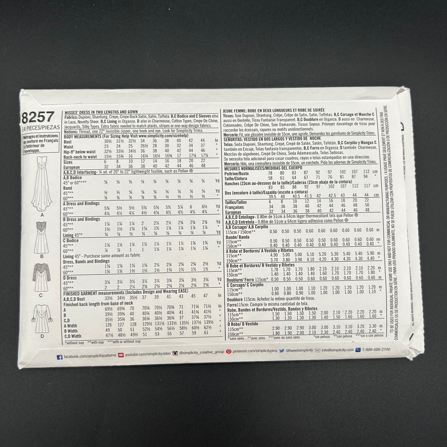 Simplicity 8257 Misses Dress Formal Gown Sleeveless Uncut Sz 6-14 | eBay