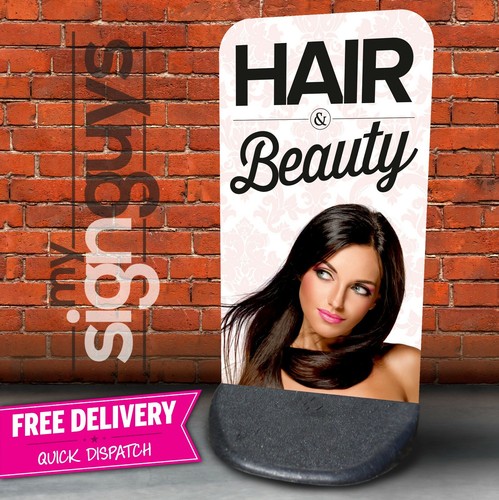 Hair & Beauty Pavement Sign Aboard Ecoflex 2 A board Hair Barber | eBay UK