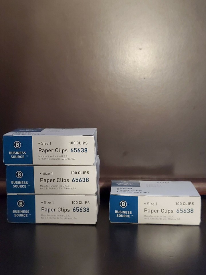 3 Box +1 Business Source Paper Clip - No. 1 - box 100 - Silver ...