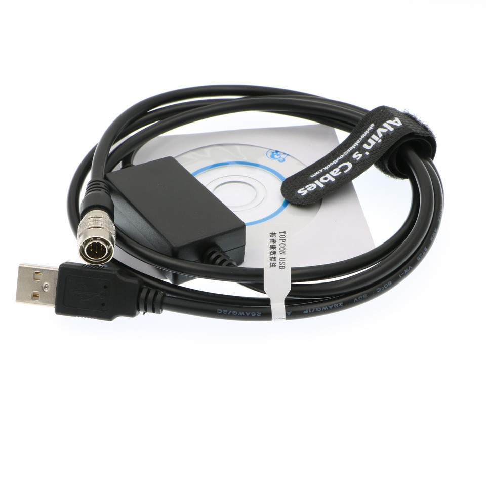 USB Transfer Data Cable Hirose 6 Pin Male to USB for Topcon Sokkia ...
