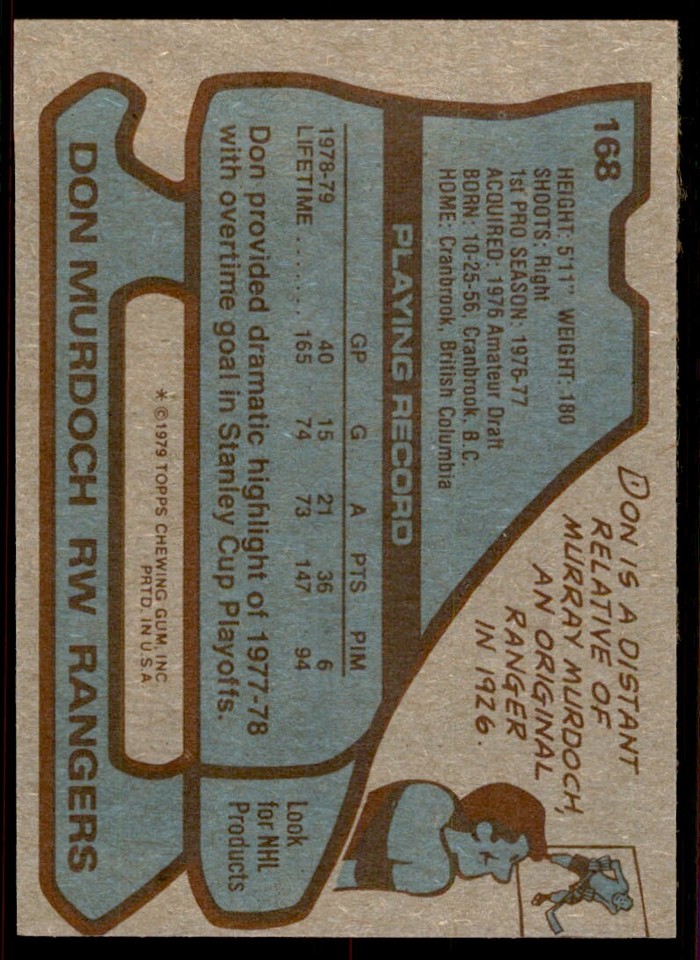 1979-80 Topps #168 Don Murdoch | eBay
