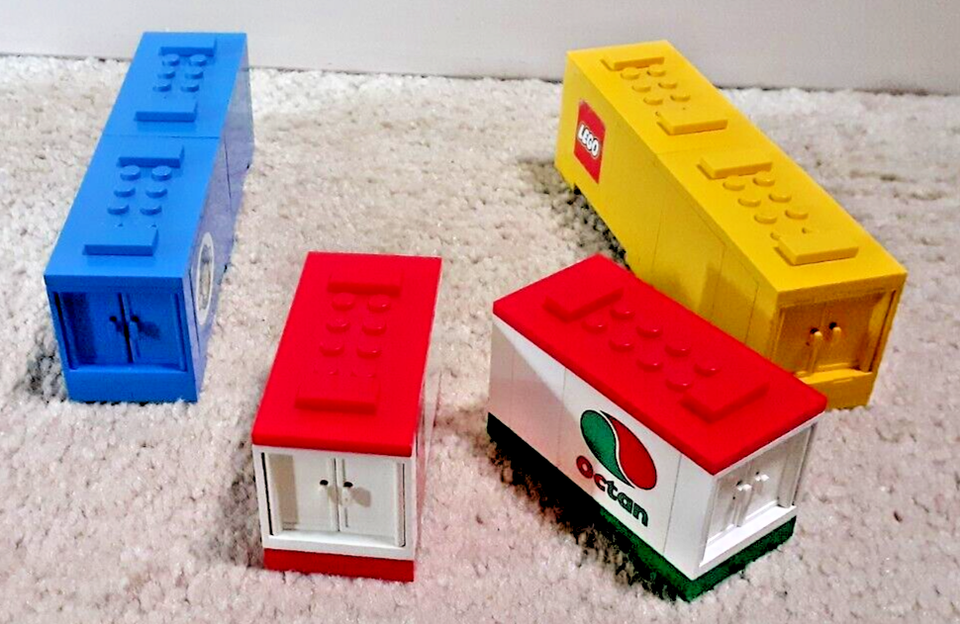 LEGO VINTAGE SET 4549 CONTAINER DOUBLE STACK ROAD N RAIL HAULER NO BOX ...