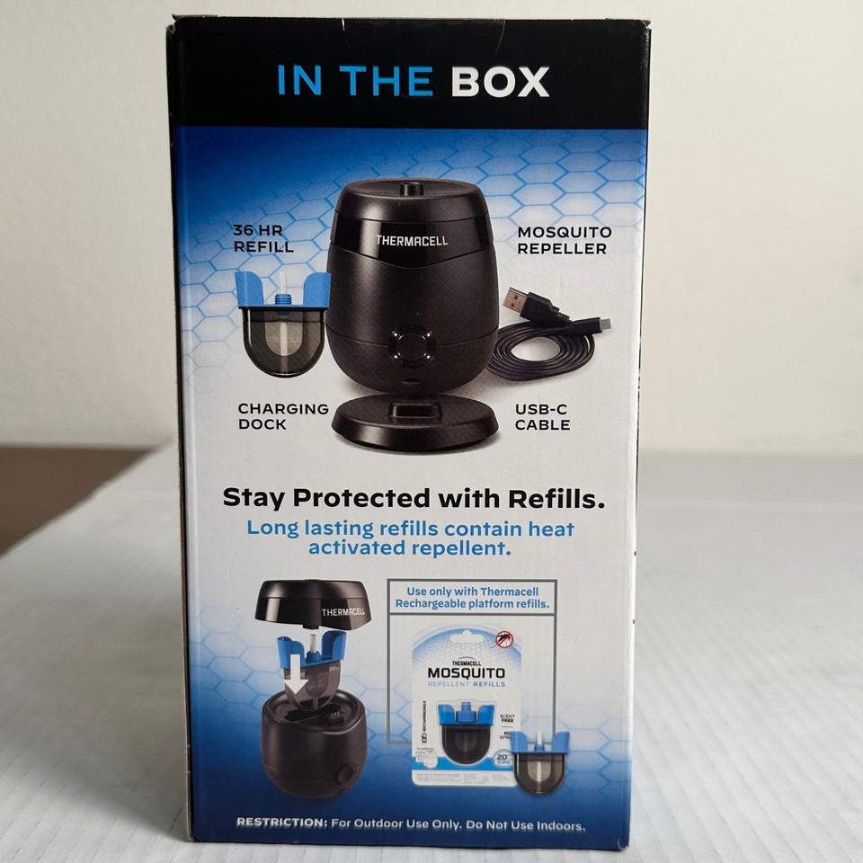 Thermacell Mosquito Repellent Diffuser Rechargeable 20ft Zone 36 Hour ...