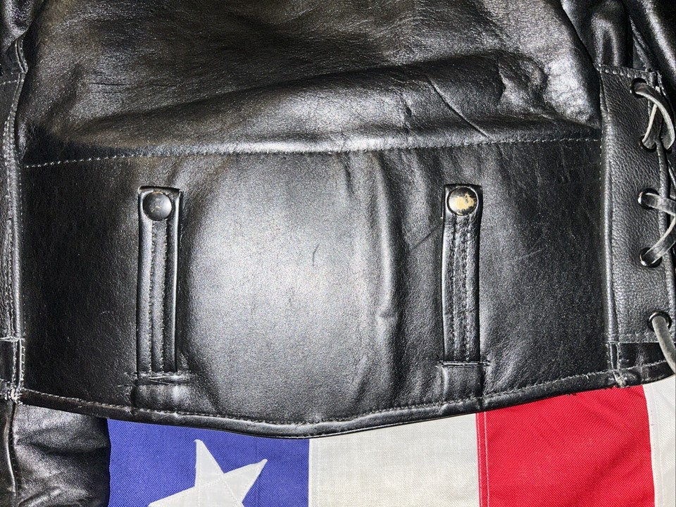 Vintage Harley Davidson Horsehide Leather Motorcycle Police Jacket 42 ...