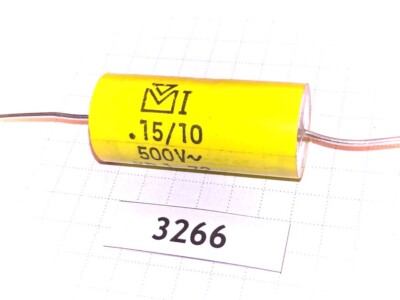 150nF 500VAC 10% Mallory 172 1.72KP Polypropylene Film Axial Capacitor ...