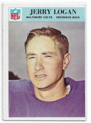 JERRY LOGAN 1966 Philadelphia Football card #17 Baltimore Colts EX- | eBay