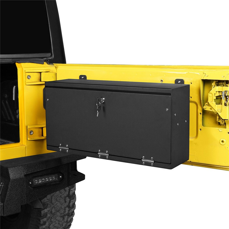 Heavy Duty Steel Tailgate Table Storage Lock Box fit Jeep Wrangler TJ ...