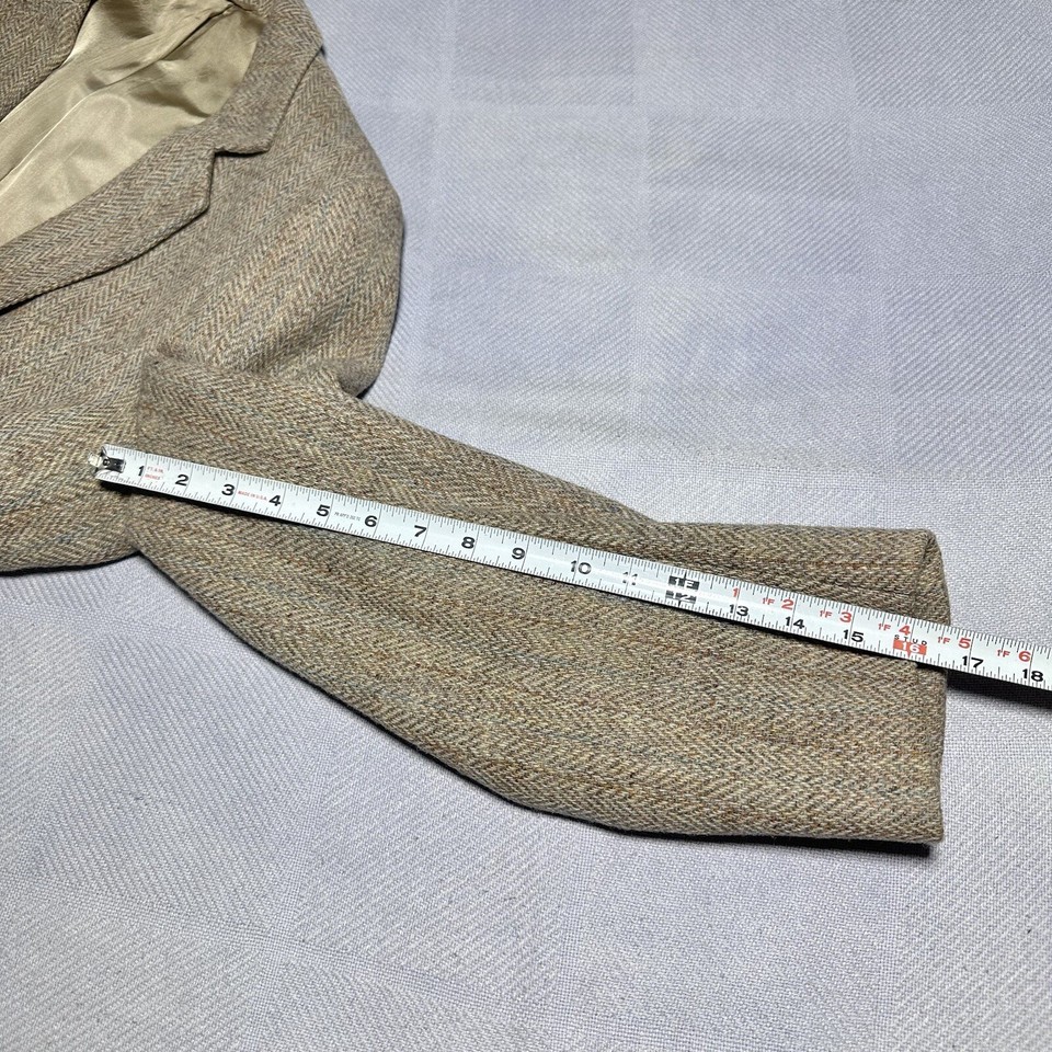 Vintage Harris Tweed Carson Pirie Scott Wool Herringbone Blazer Jacket ...