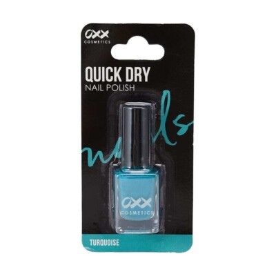OXX Cosmetics Quick Dry Nail Polish - Turquoise Blue 12ml - Cruelty ...