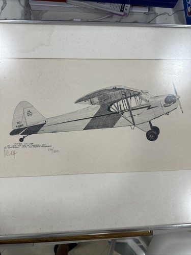 JOE MILICH ~ Signed 176/500 Framed Print 16"x20”~ Piper J3 CUB | eBay