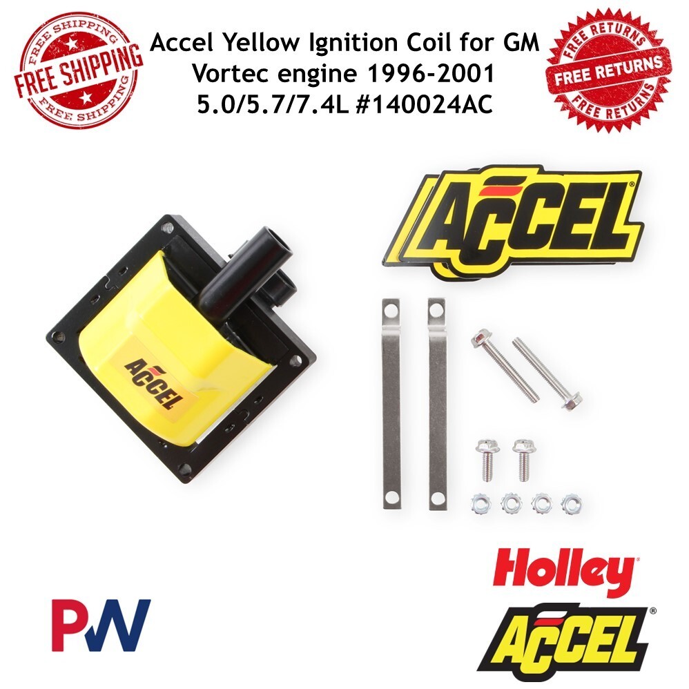 Accel Yellow Ignition Coil for GM Vortec engine 1996-2001 5.0/5.7/7.4L #140024AC | eBay