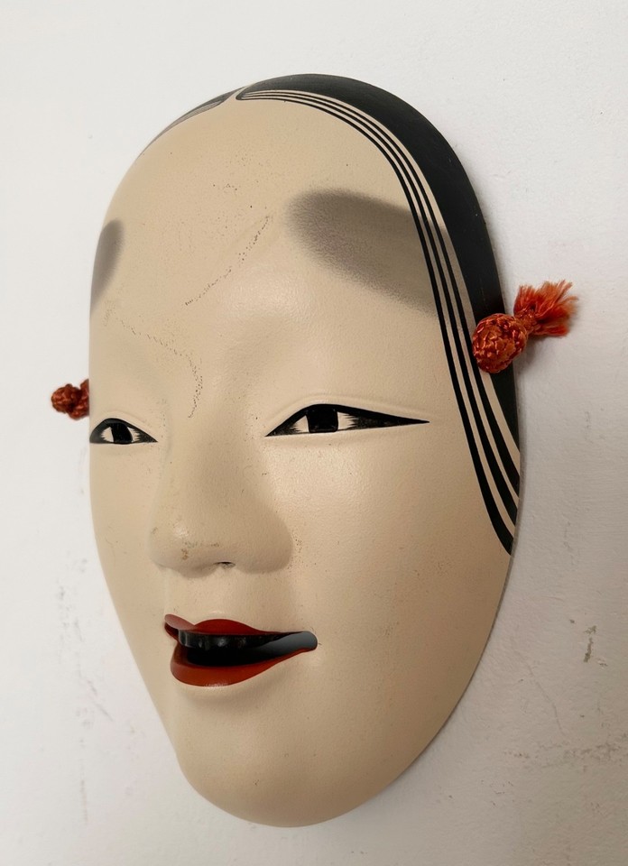 Japanese Onamen Noh Mask Ceramic Traditional Kabuki Hannya Antique ...
