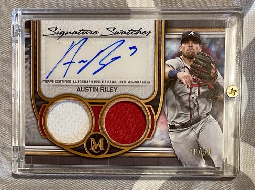 Austin Riley Auto 2023 Topps Museum Signature Swatches #8/50! Atlanta ...