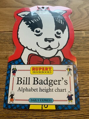 Rupert Bear / Bill Badger's Alphabet Height Chart | eBay UK