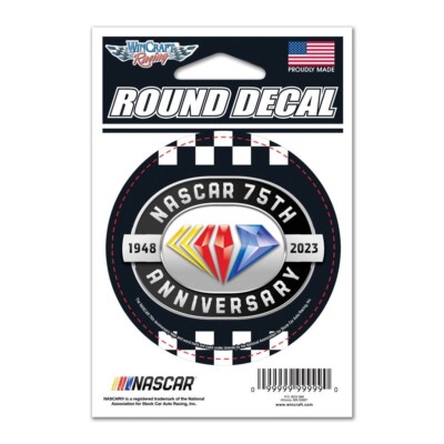 NASCAR 75 YEARS of RACING 1948-2023 3" ROUND NASCAR DECAL | eBay