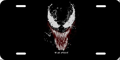 We are Venom, License Plate New Car Tag Metal Aluminum, USA, Black | eBay