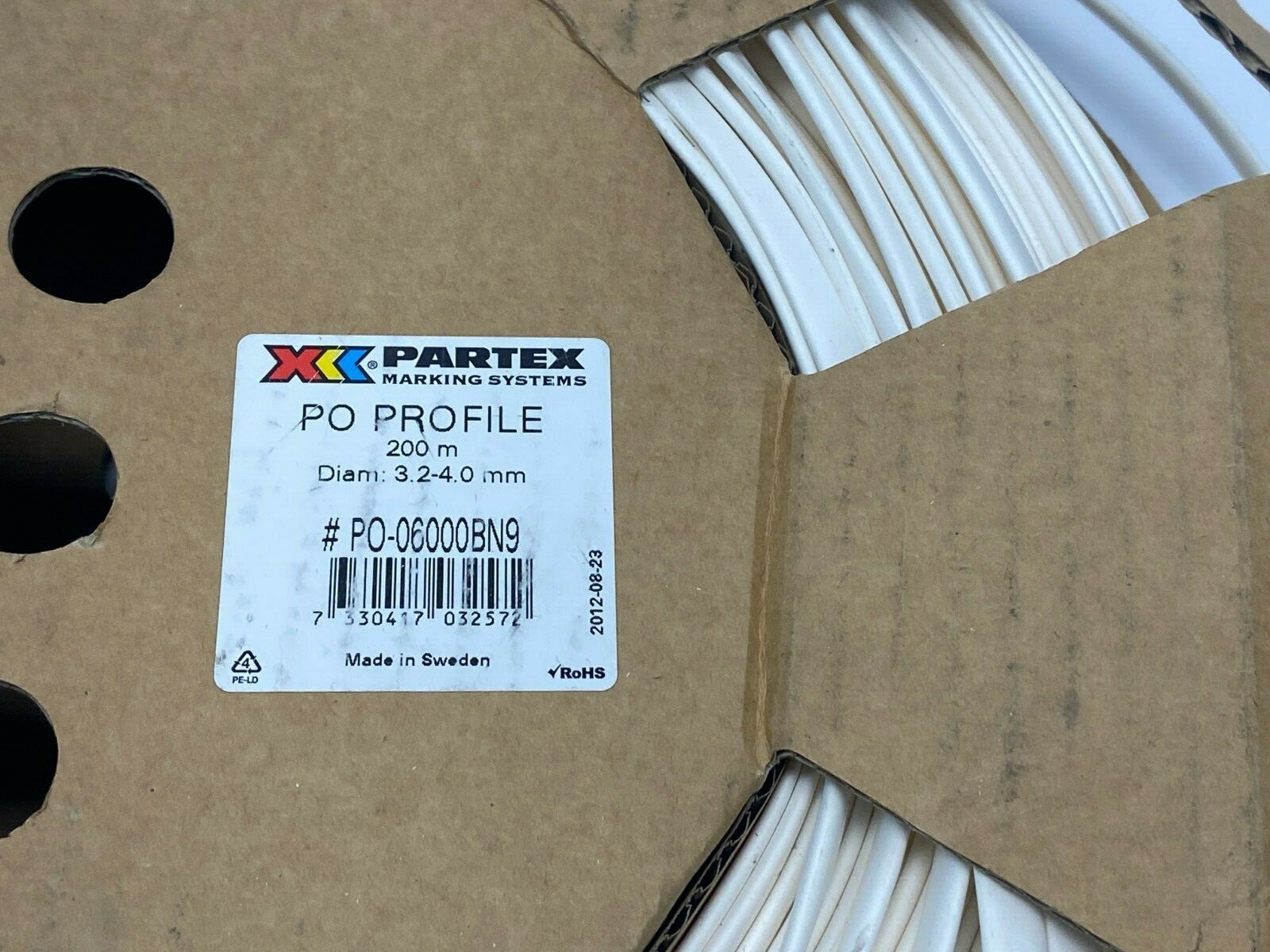 Partex PO-6000BN9 Oval Wire Markers White 3.2-4mm Diameter 200m Reel | eBay