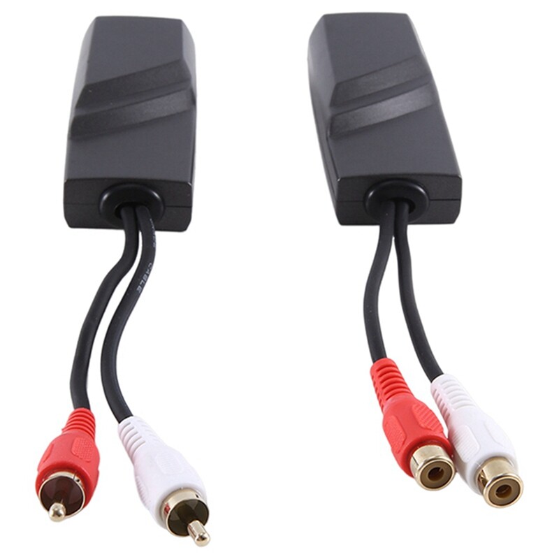 1 Pair RCA Audio Cable Extender Twisted Pair Transmitter RCA ...