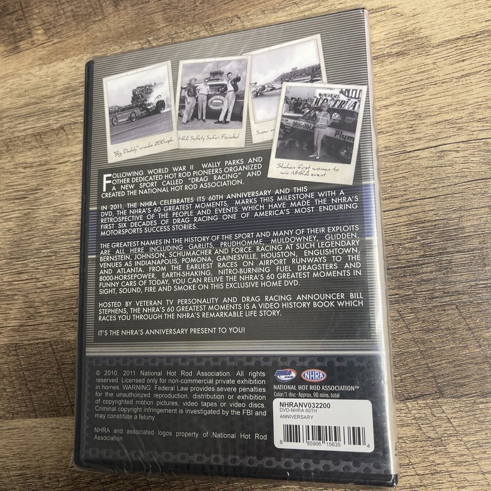 NHRA National Hot Rod Association 60 Greatest Moments Car Drag Racing ...