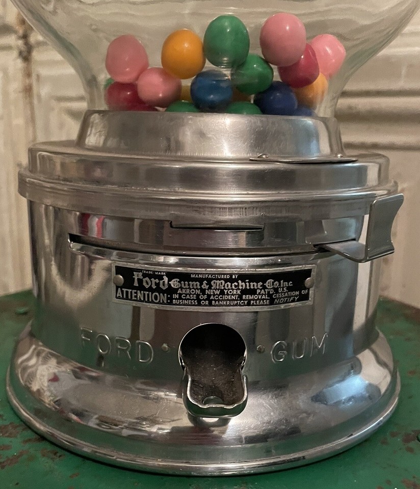 Vintage Ford One Cent Gum Ball Vending Machine | eBay