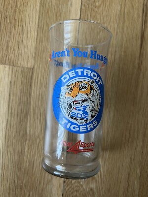BURGER KING FIRST 4 SPORTS DETROIT TIGERS ARENT YOU HUNGRY ANGELS GLASS ...