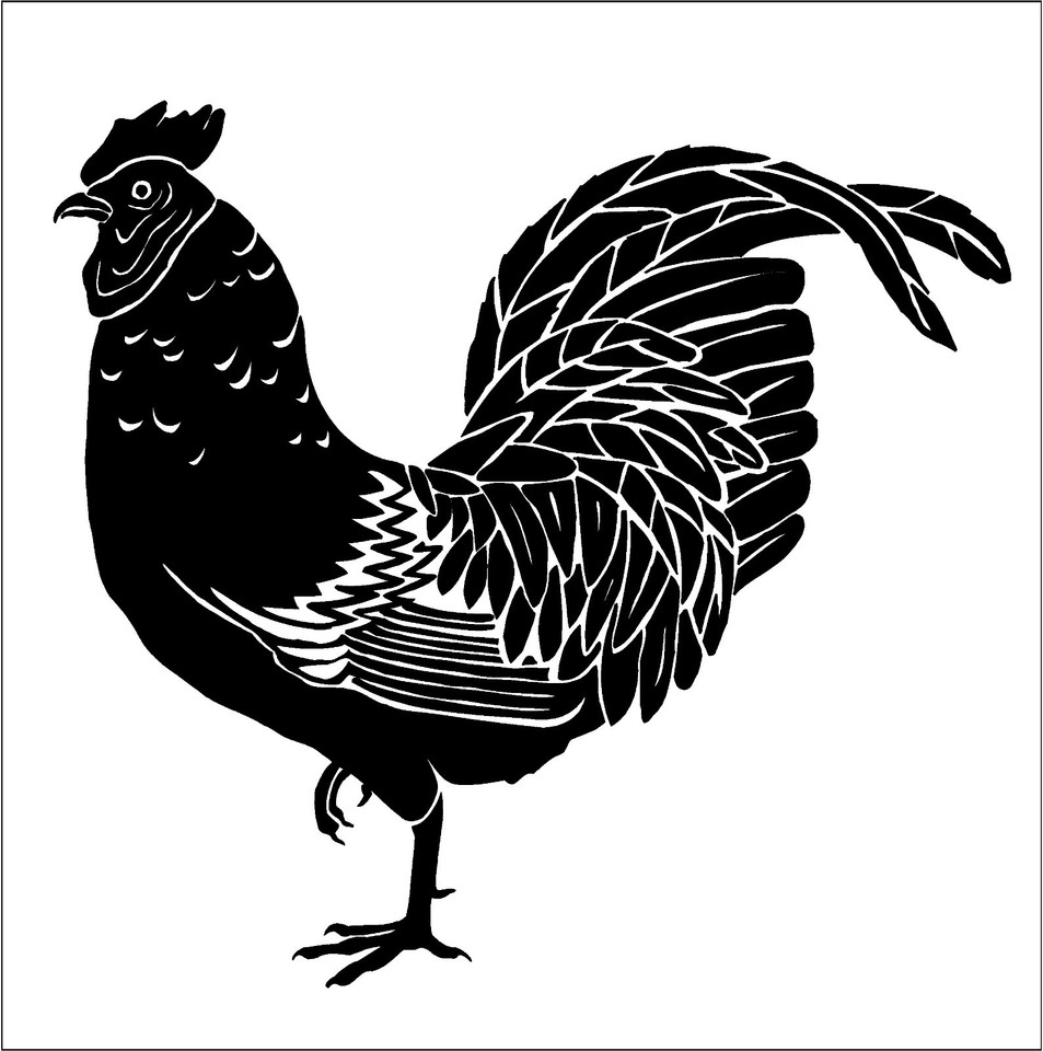 Rooster Vinyl Decal Sticker country animal farm chicken window graphic ...