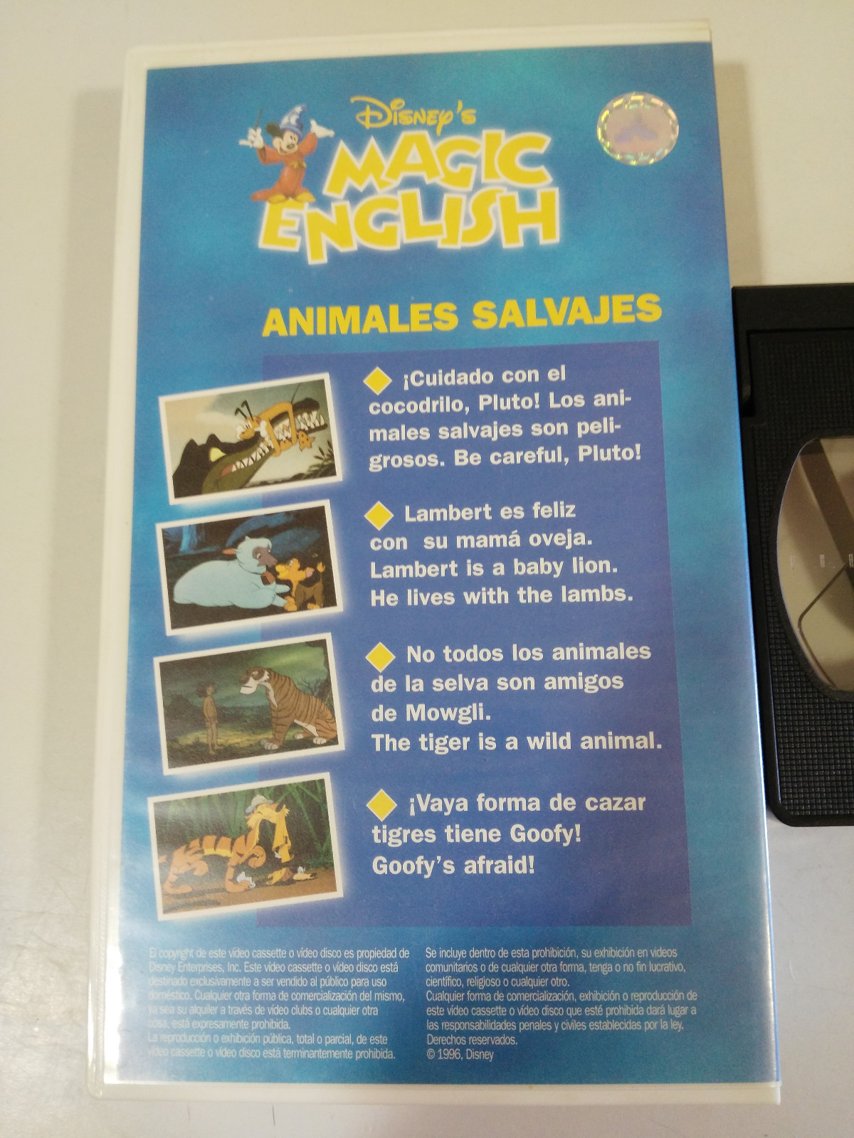 WILD ANIMALS MAGIC ENGLISH DISCOVER ENGLISH WITH WALT DISNEY VHS TAPE ...