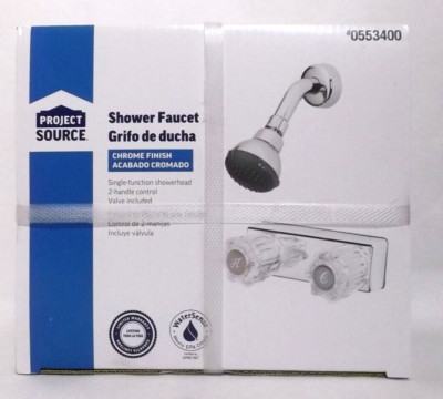 Project Source Chrome 2-Handle Round Shower & Faucet for Mobile or ...