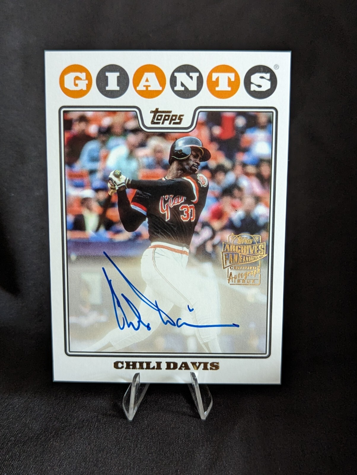 2023 Topps Archives CHILI DAVIS 2008 Fan Favorites On Card Auto Giants ...