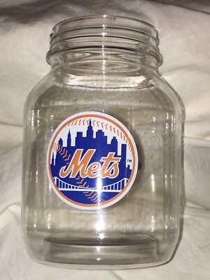 NY Mets Citi Field Souvenir Collector Cup Clear Plastic Mason Jar Jim ...