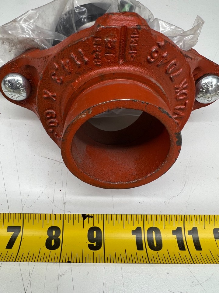 4" x 2" Gruvlok Grooved Clamp-T Fig 7046 Ductile Iron EPDM Gasket Green ...