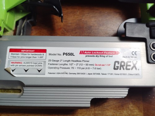 Grex P635L 23 Gauge 1-3/8 in. Headless Pinner | eBay